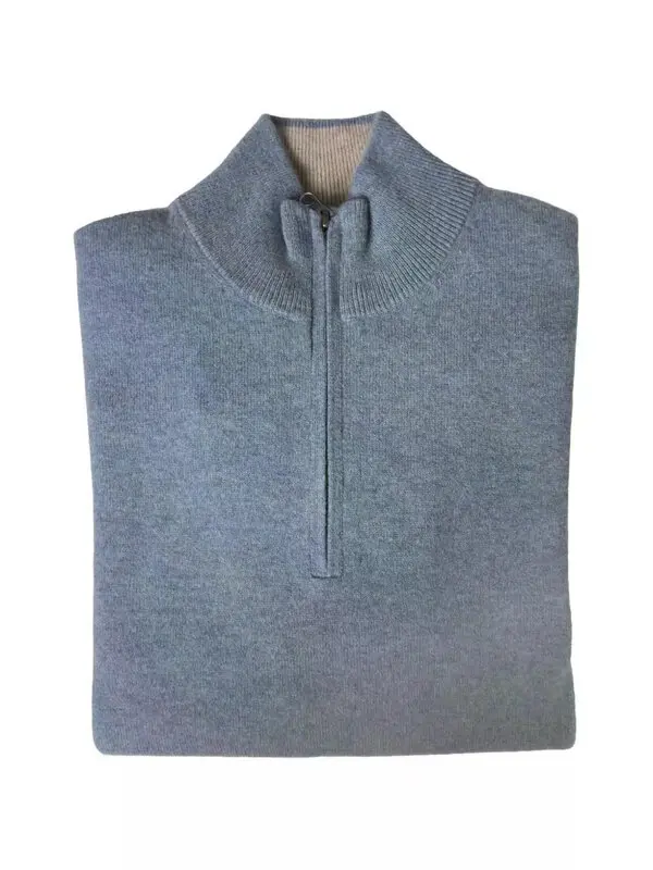 Hartford Quarter-zip Knit Sweater - Blue