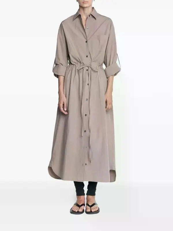 Maria Mcmanus Drawstring Midi Shirt Dress