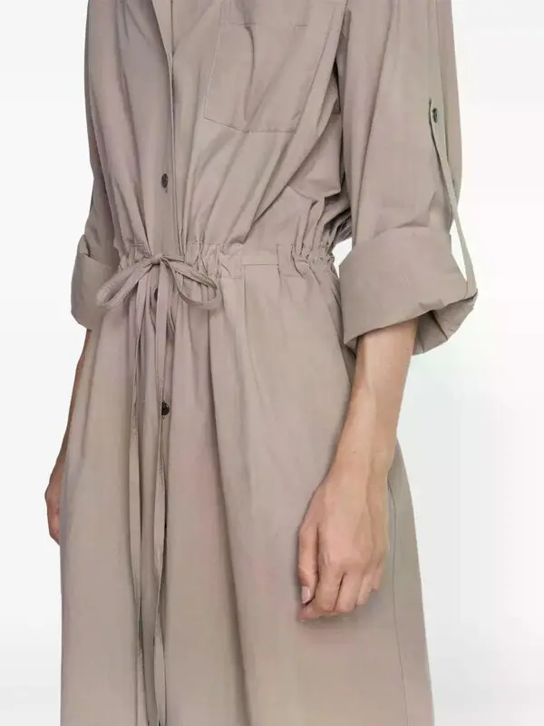 Maria Mcmanus Drawstring Midi Shirt Dress