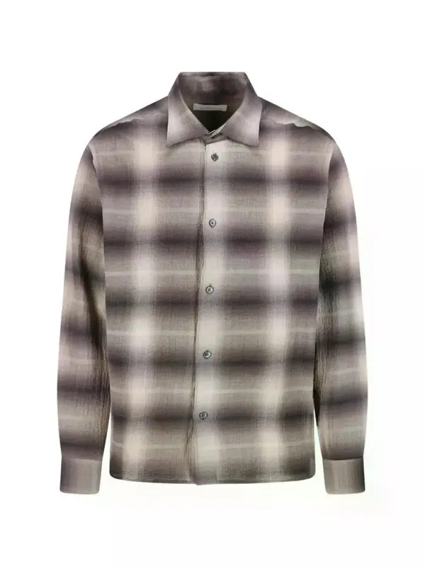BERNER KUHL Check-pattern Crinkled-finish Shirt