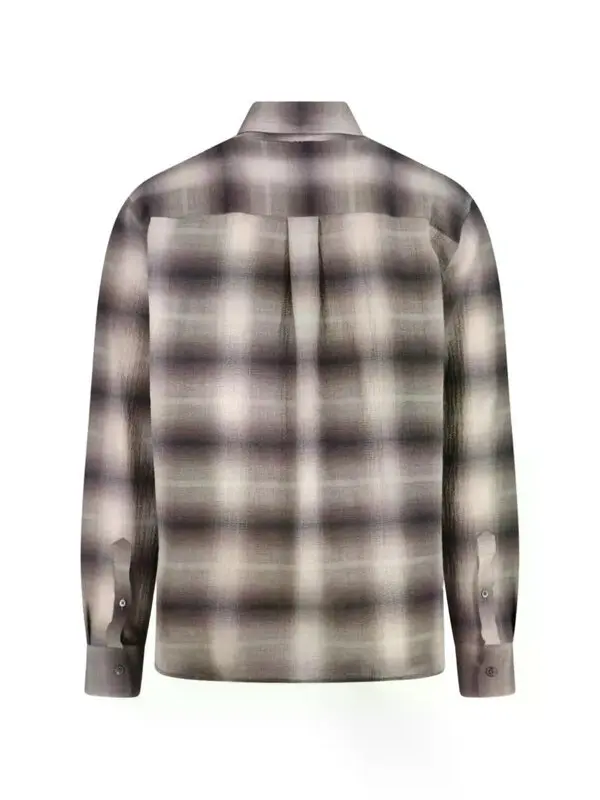 BERNER KUHL Check-pattern Crinkled-finish Shirt