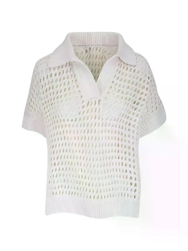 TWP Oversized Polo-collar Sweater