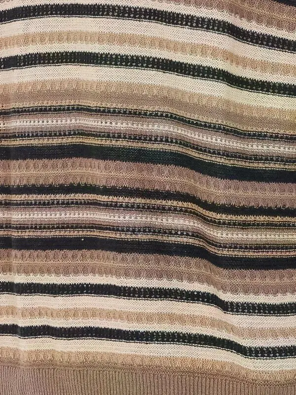 Nn07 Noam Striped Polo Shirt - Brown