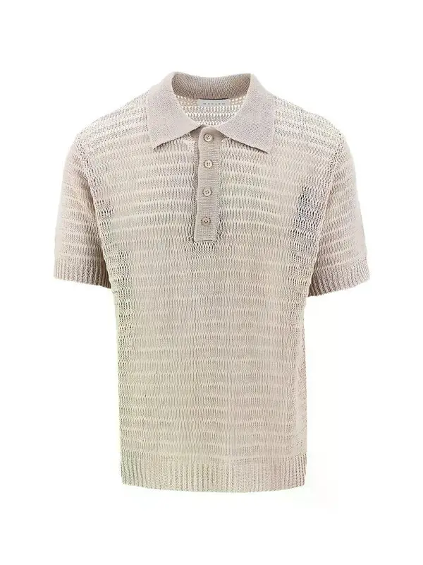 MARSEM Open-knit Polo Shirt
