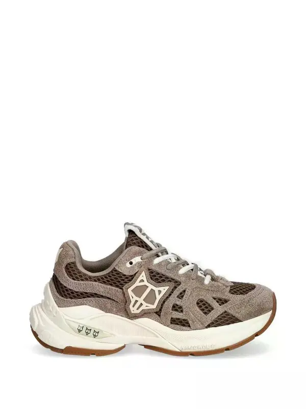 NAKED WOLFE Smash Mesh Panelled Sneakers - Brown