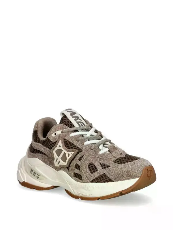 NAKED WOLFE Smash Mesh Panelled Sneakers - Brown