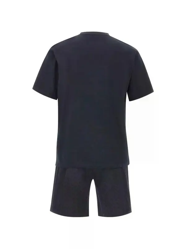 BOSS Monogram-print Cotton Pajamas - Blue