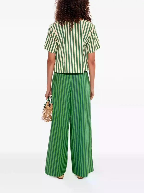 SIMONMILLER Thorne Stripe-print Cotton Trousers