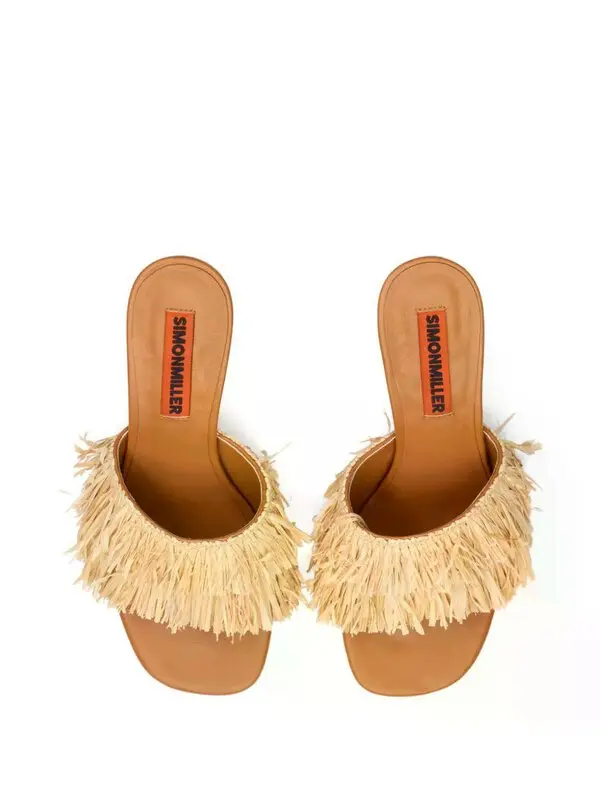 SIMONMILLER Fringe Playa Bamboo-heel Sandals
