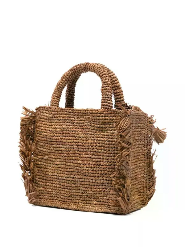 MC2 SAINT BARTH Mini Raffia Tote Bag