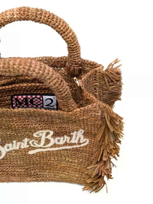 MC2 SAINT BARTH Mini Raffia Tote Bag