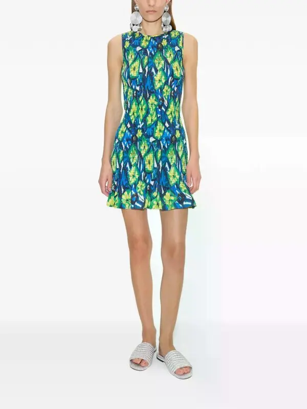 SIMONMILLER Belle Smocked Sleeveless Cotton Mini Dress