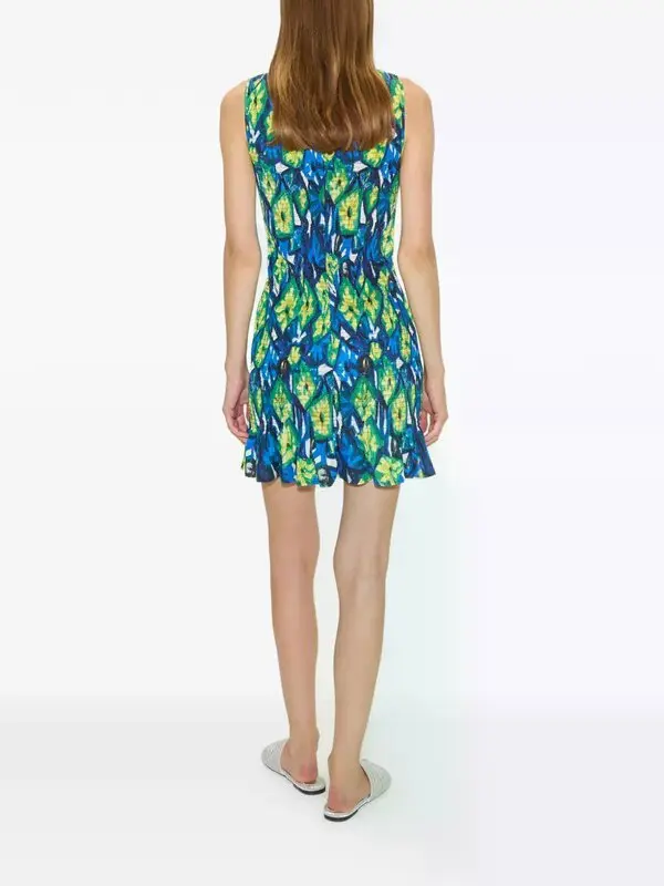 SIMONMILLER Belle Smocked Sleeveless Cotton Mini Dress