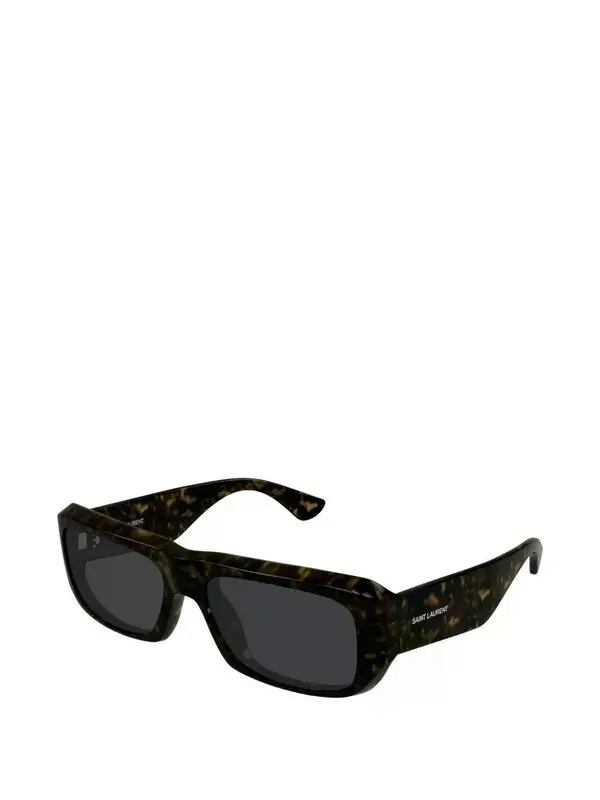 Saint Laurent Rectangular Frame Sunglasses - Brown