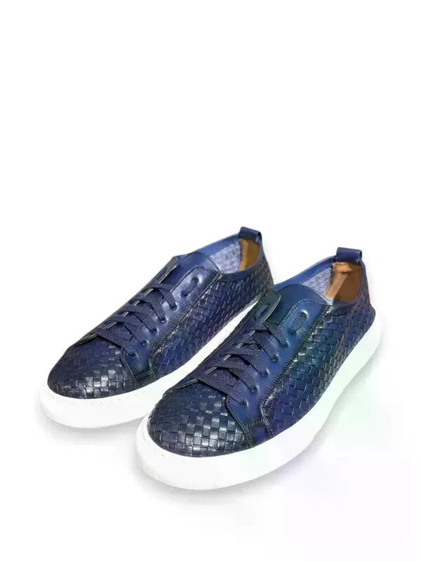 CALCE Interwoven Leather Sneakers