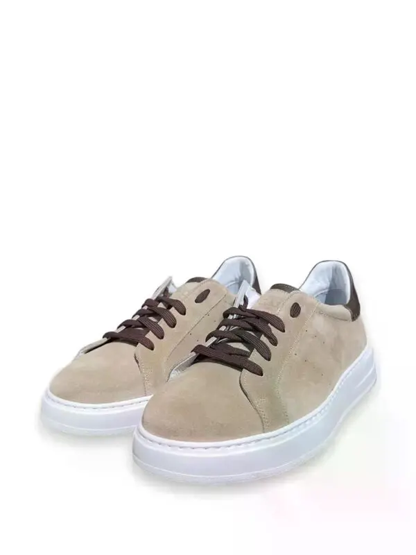 CALCE Panelled Suede Sneakers - Brown