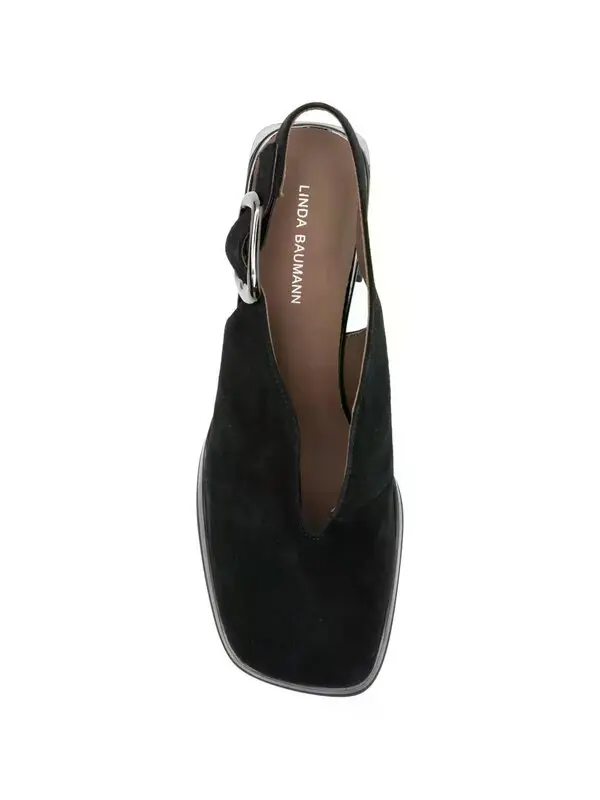 LINDA BAUMANN Buckle-fastening Slingback Pumps