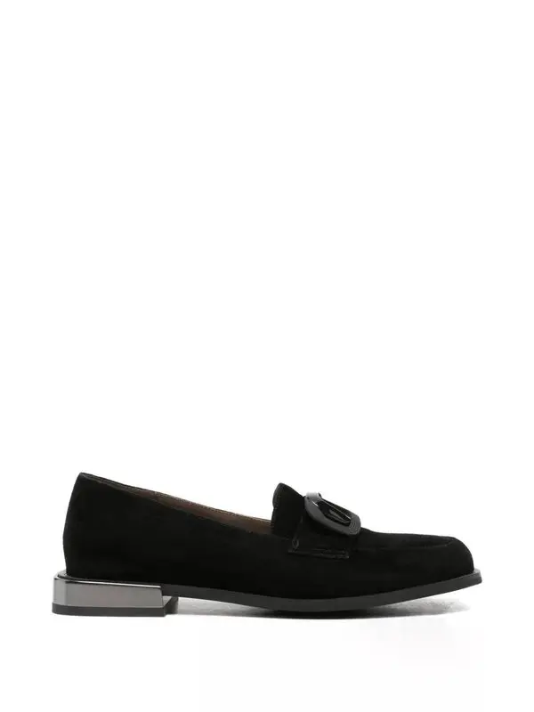 LINDA BAUMANN Square-toe Loafers - Black