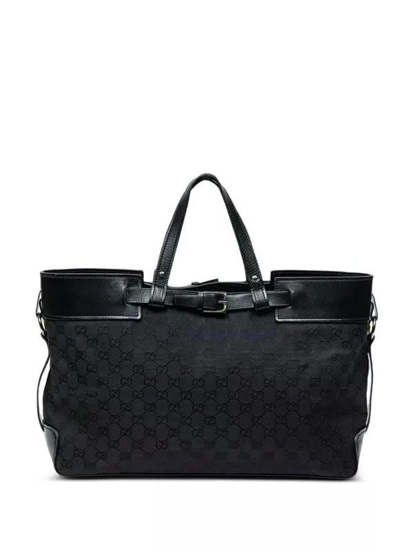 Gucci Gg-motif Buckled Tote Bag