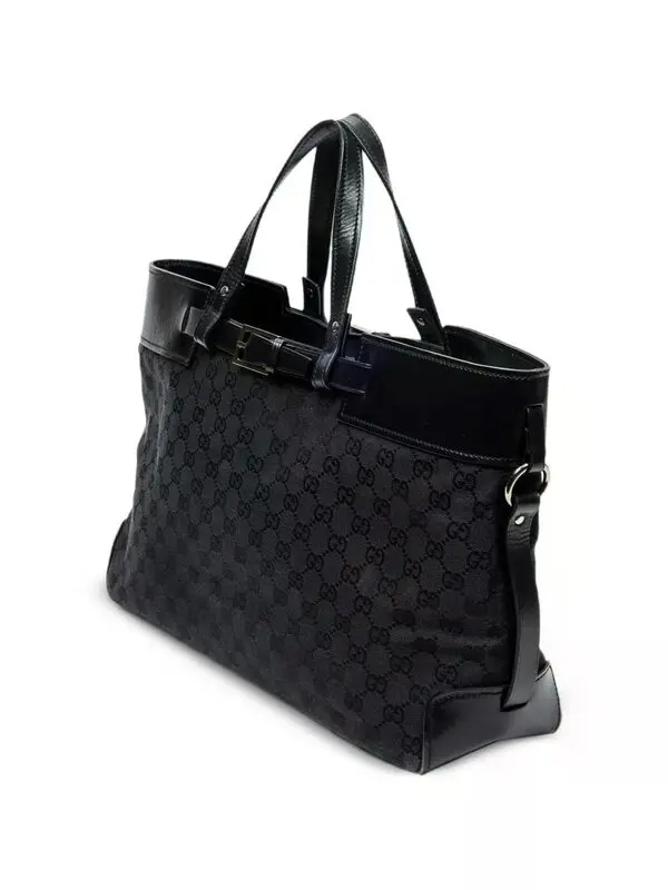 Gucci Gg-motif Buckled Tote Bag