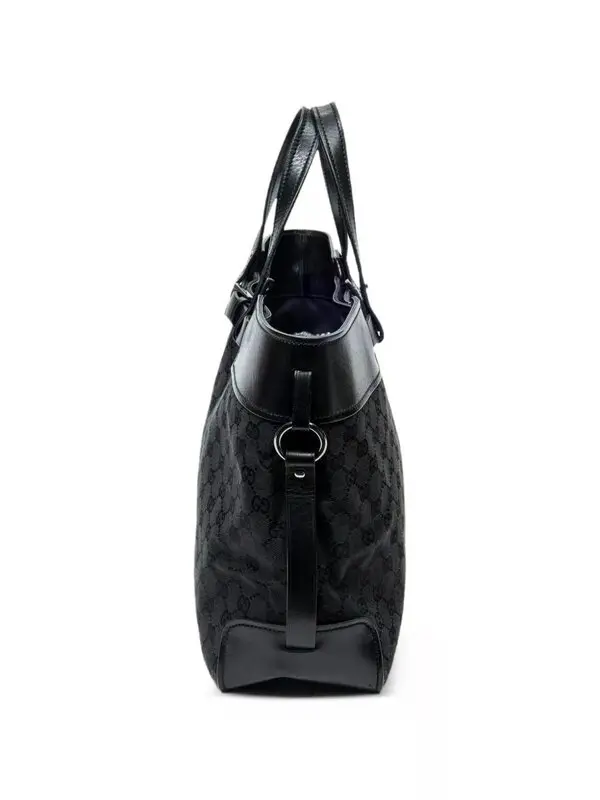 Gucci Gg-motif Buckled Tote Bag