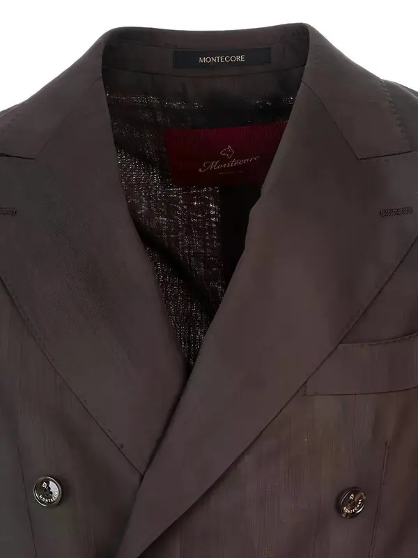 MONTECORE Double-breasted Peak-lapel Blazer