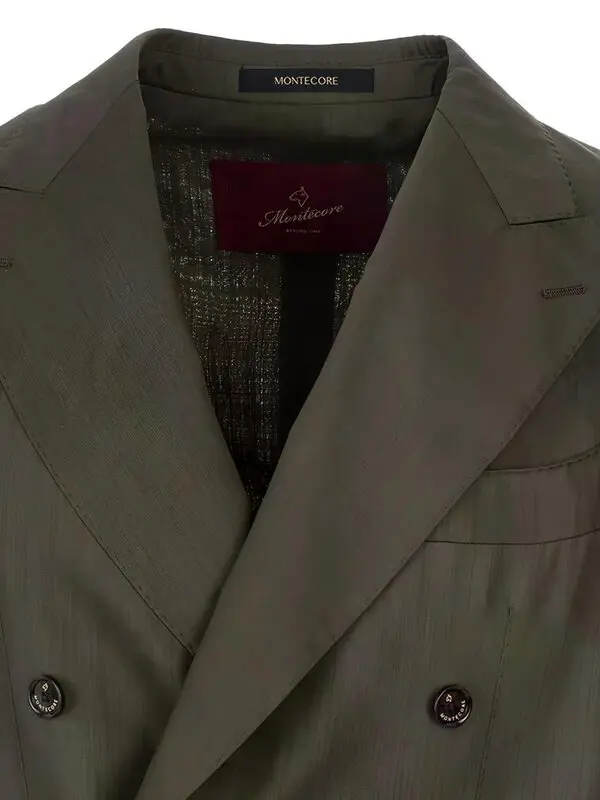 MONTECORE Double-breasted Peak-lapels Blazer
