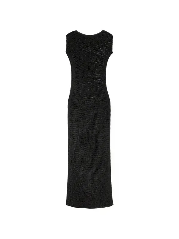 DELOS Lyra Open-knit Sleeveless Dress - Black