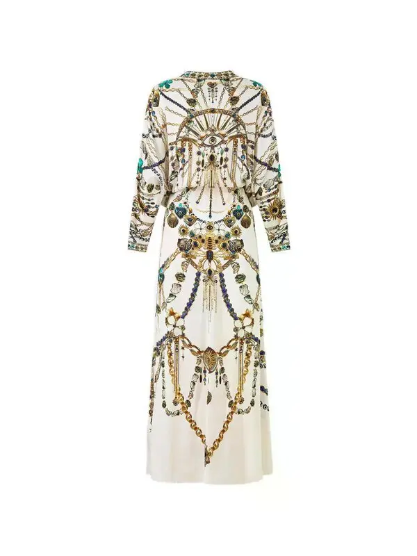 Camilla Twist-front Batwing Maxi Dress