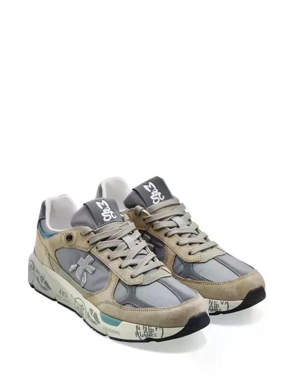 Premiata Mase 25 Logo-patch Panelled Sneakers - Neutrals