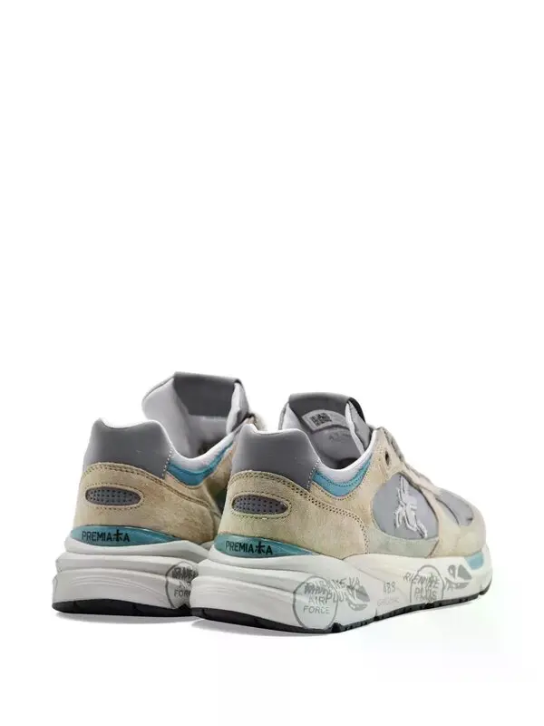 Premiata Mase 25 Logo-patch Panelled Sneakers - Neutrals