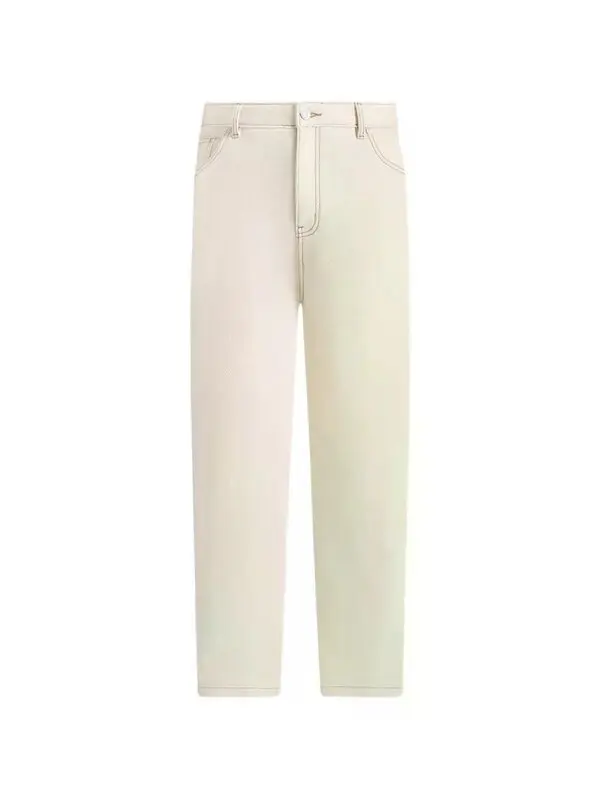 Manière De Voir Contrast Stitching Tapered Jeans