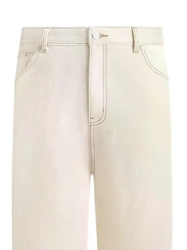 Manière De Voir Contrast Stitching Tapered Jeans