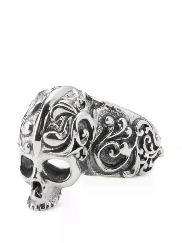 Emanuele Bicocchi Large Skull Motif Ring - Silver