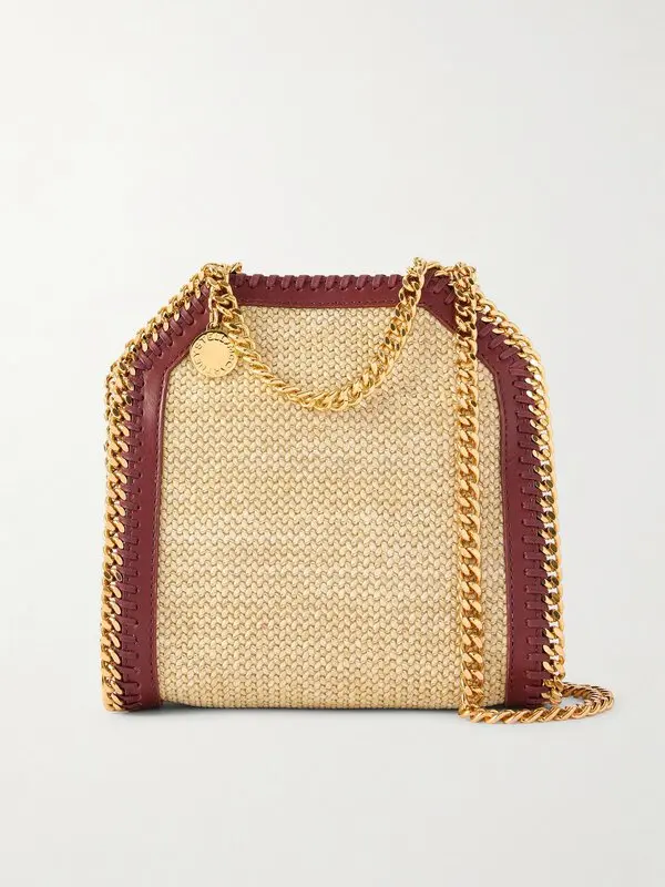 Stella McCartney Falabella" Raffia Shoulder Bag - Neutrals