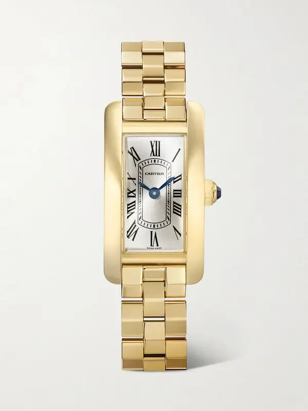 CARTIER Tank Américaine 28mm Small 18-karat Watch - Gold