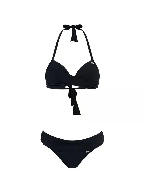 BANANA MOON Twist-detail Halterneck Bikini - Black