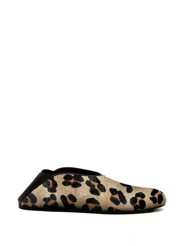 GIABORGHINI Granny Leopard-print Mules - Neutrals