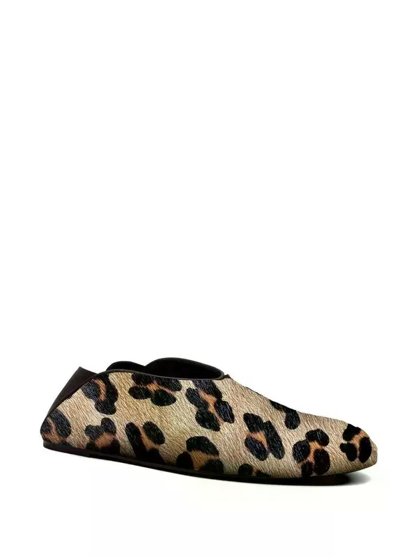 GIABORGHINI Granny Leopard-print Mules - Neutrals