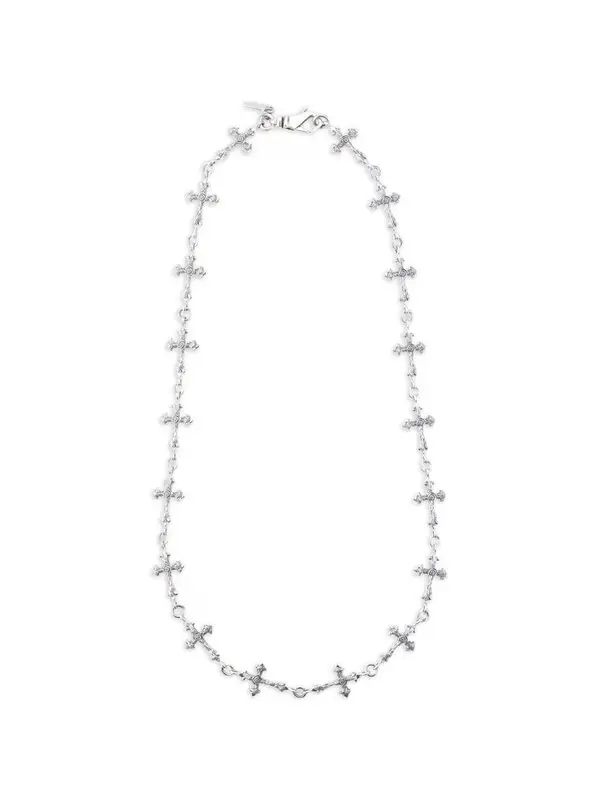 Emanuele Bicocchi Rose Multi-cross Necklace - Silver