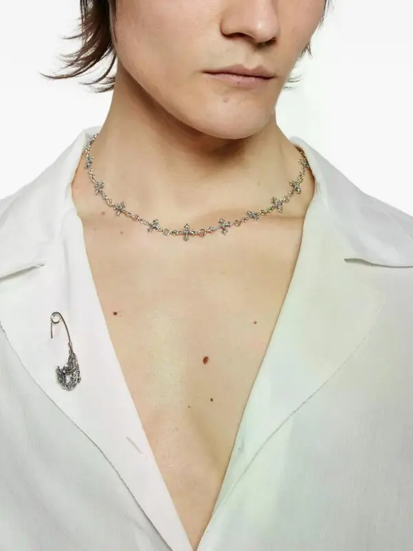Emanuele Bicocchi Rose Multi-cross Necklace - Silver