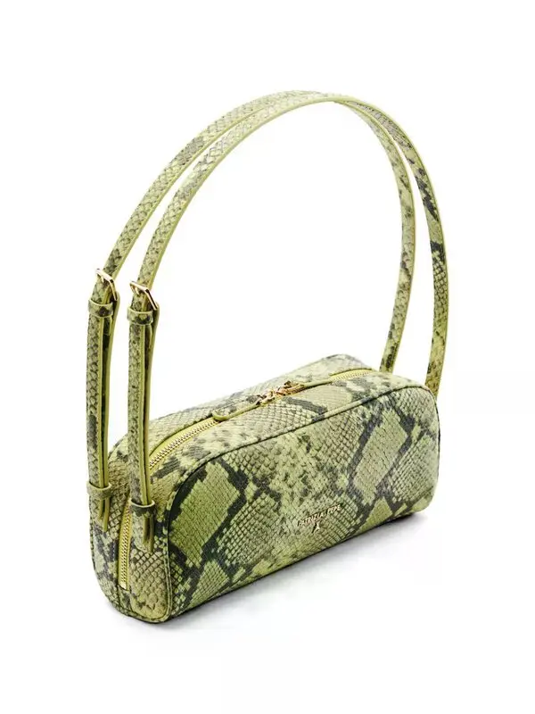 Patrizia Pepe Python-print Leather Shoulder Bag