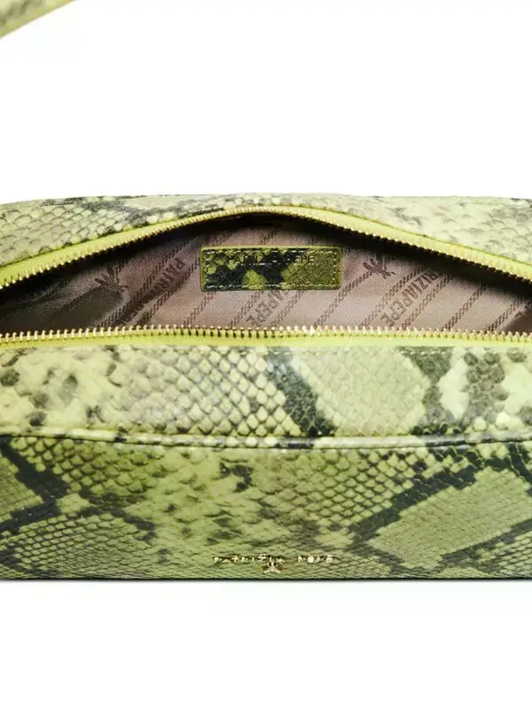Patrizia Pepe Python-print Leather Shoulder Bag