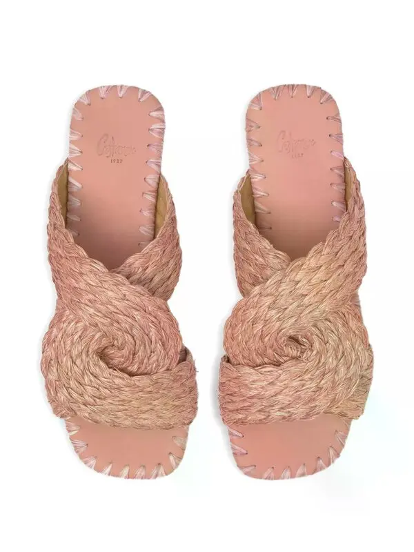 CastaÑer Braided Crossover-strap Flat Sandals