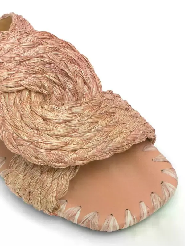 CastaÑer Braided Crossover-strap Flat Sandals