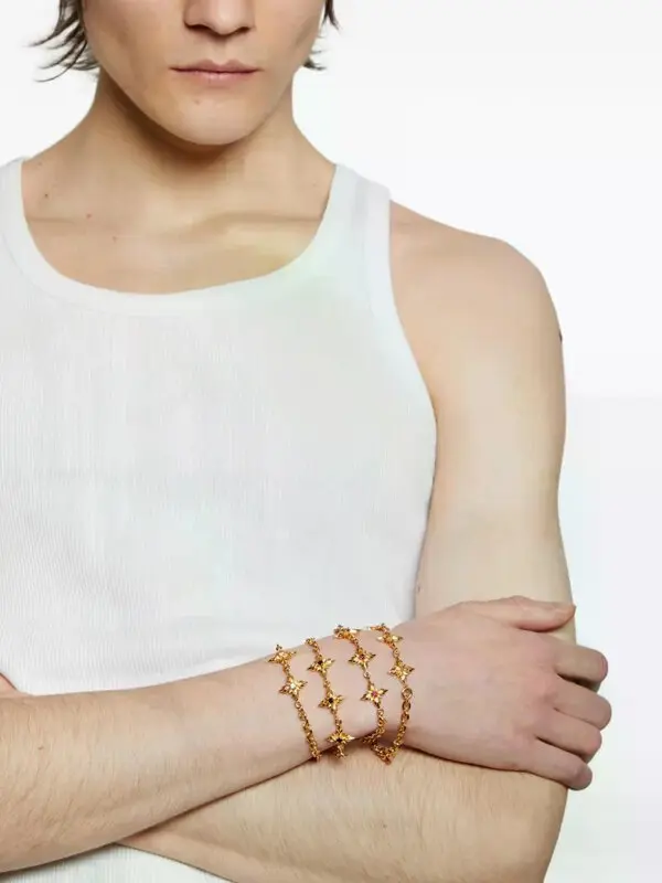 Emanuele Bicocchi Tone Chain Bracelet With Star Charms