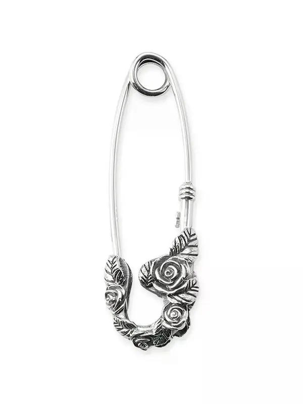 Emanuele Bicocchi Rose Safety-pin Brooch - Silver