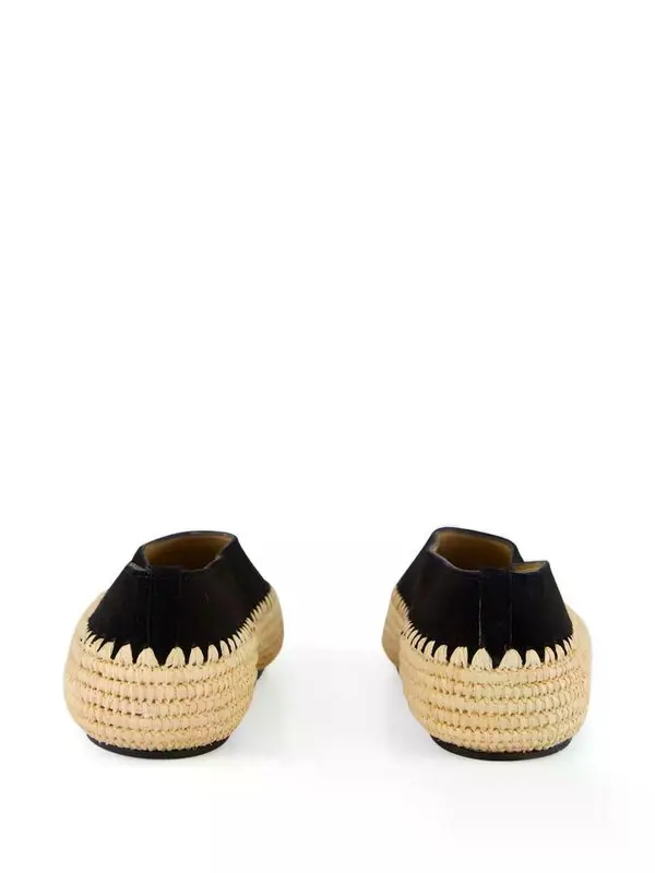 Gabriela Hearst Strength Suede And Raffia Loafers - Neutrals