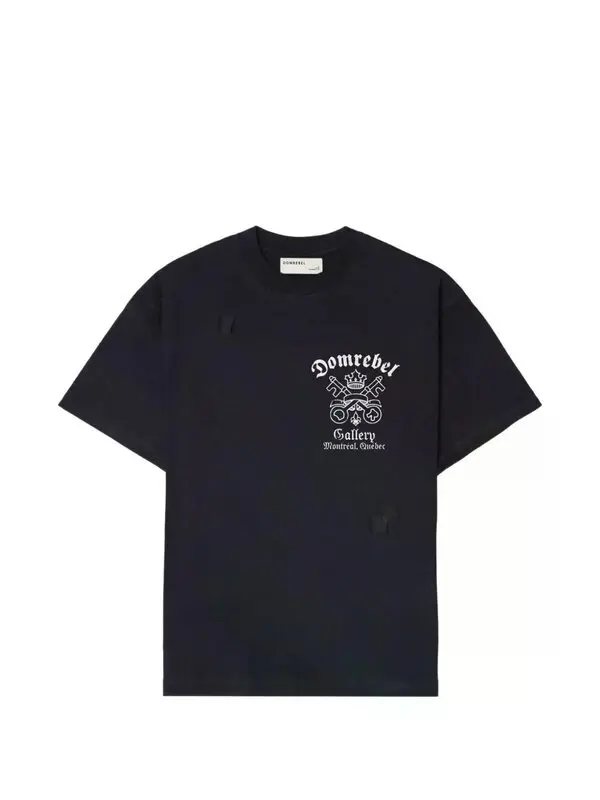 DOMREBEL Keys Graphic-print Distressed-effect T-shirt