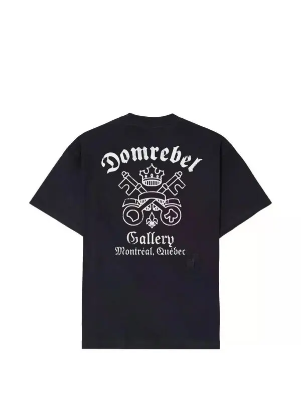 DOMREBEL Keys Graphic-print Distressed-effect T-shirt